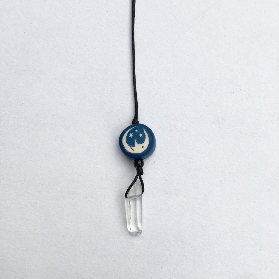 Crystal and polymer clay hippie necklaces - Earth Arts